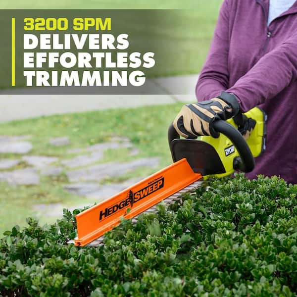 RYOBI ONE + 18V 22 in. Lithium-Ion Cordless Hedge Trimmer with Debris ...