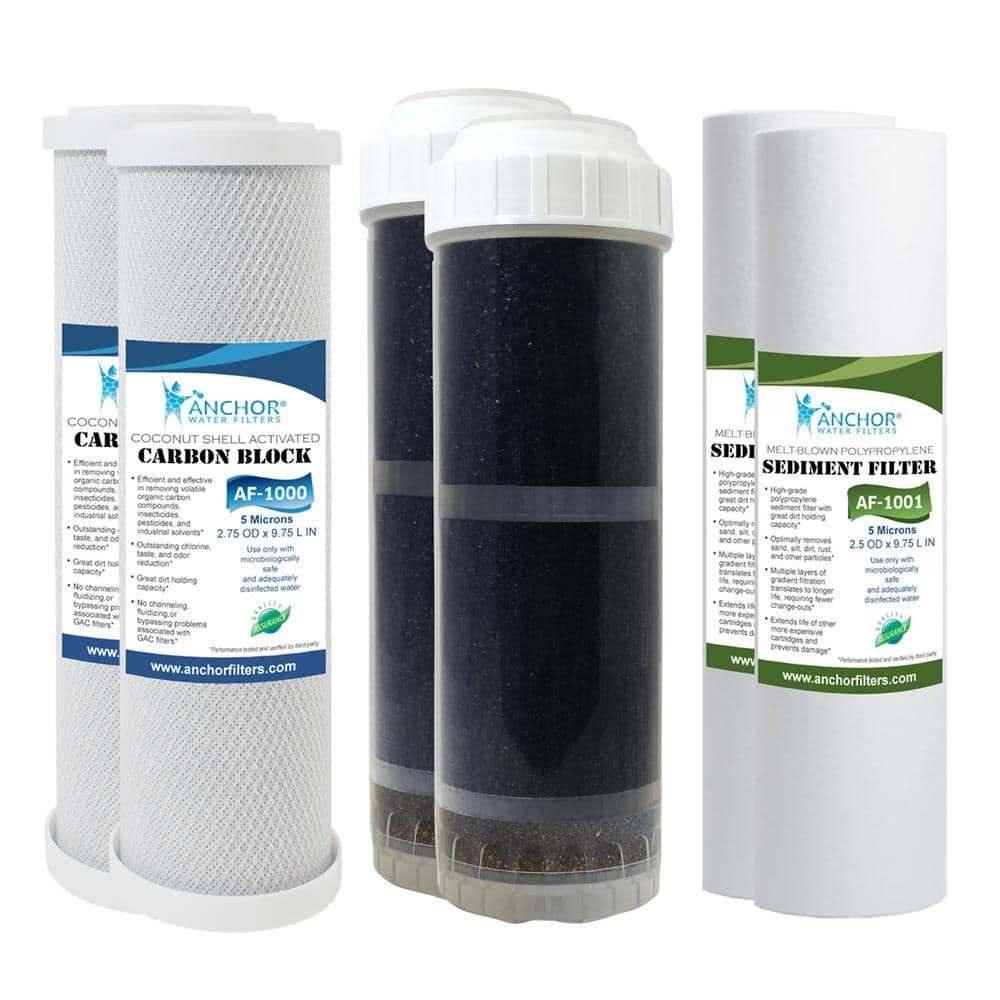 ANCHOR WATER FILTERS 1-Year Replacement Water Filter Cartridge Set for ...