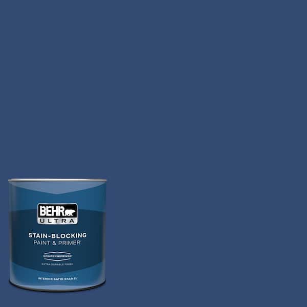 BEHR ULTRA 1 qt. #S-H-580 Navy Blue Extra Durable Satin Enamel Interior ...
