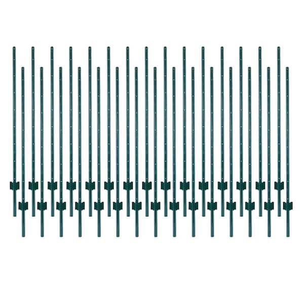 60 in. Heavy Duty Steel Garden Fence U-Post for Holding Garden Wire ...