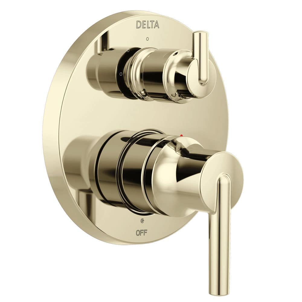 Delta Trinsic 2-Handle Wall Mount Valve Trim Kit in Polished Nickel ...