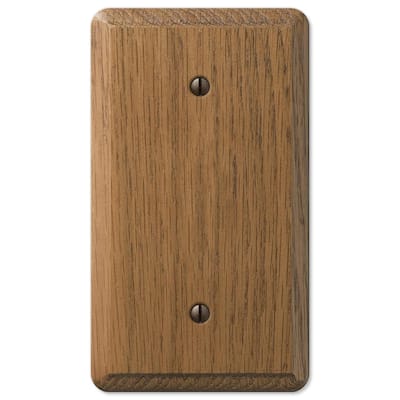 AMERELLE Contemporary 1 Gang Coax Wood Wall Plate - Medium Oak 901CX ...