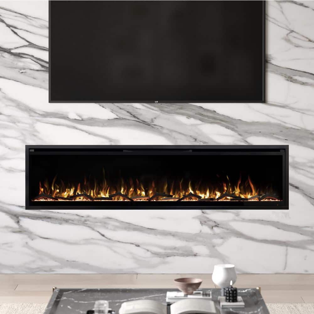 Modern Ember Aerus Slim 72 in. Wall-Mounted Electric Fireplace Heater ...