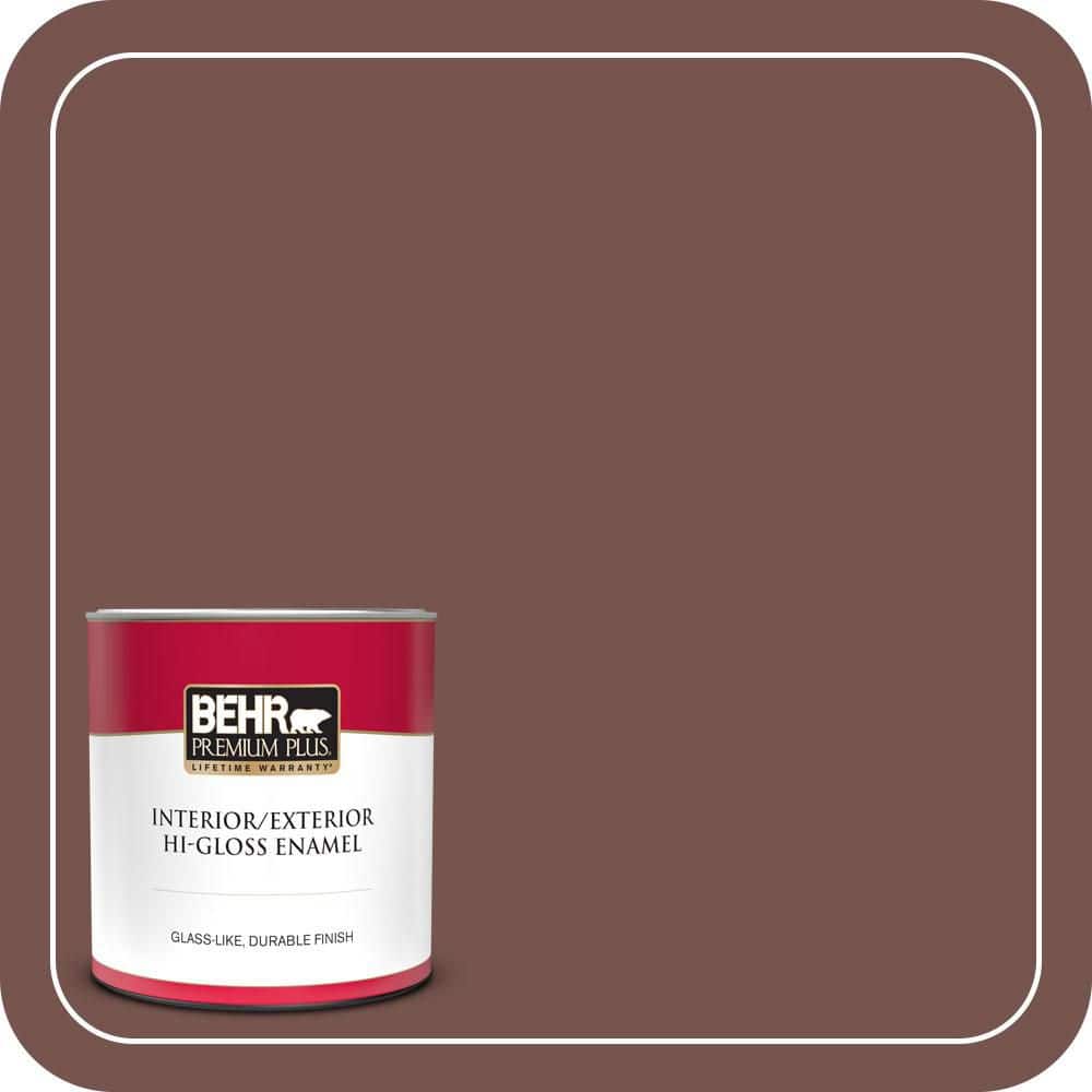 BEHR PREMIUM PLUS 1 qt. #PPU2-20 Oxblood Hi-Gloss Enamel Interior ...