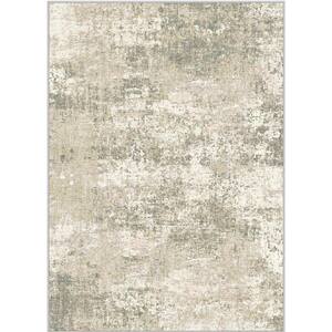 HaiiMeid Mist Gray/Beige 5 ft. x 7 ft. Modern Abstract Area Rug ...