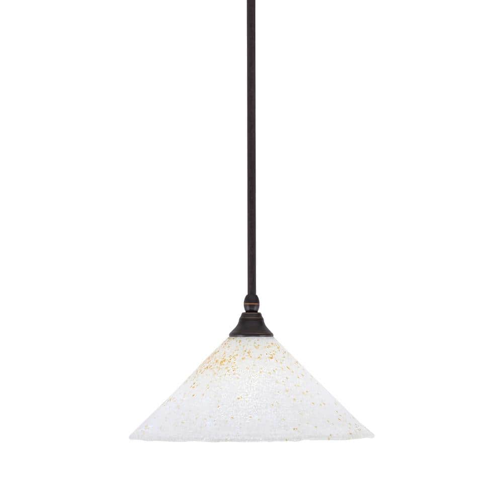 Sparta 100-Watt 1-Light Dark Granite Shaded Pendant Mini Pendant Light ...
