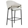 Coaster Chadwick 29.75 in. H Beige and Glossy Black Sloped Arm Metal ...
