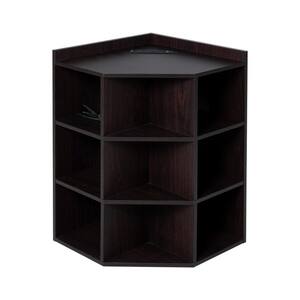 HOMESTOCK Corner Cube Storage Cabinet for Small Space with USB Ports ...