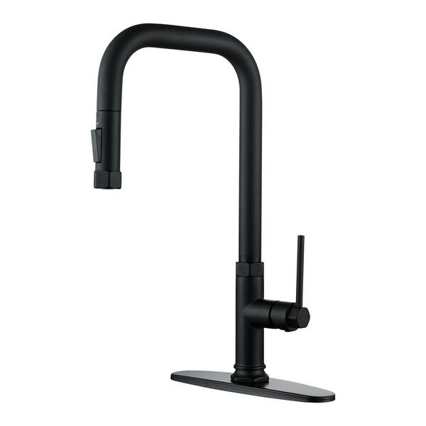 VEVETTA Single Handle Pull Down Sprayer Kitchen Faucet with 2-Mode ...