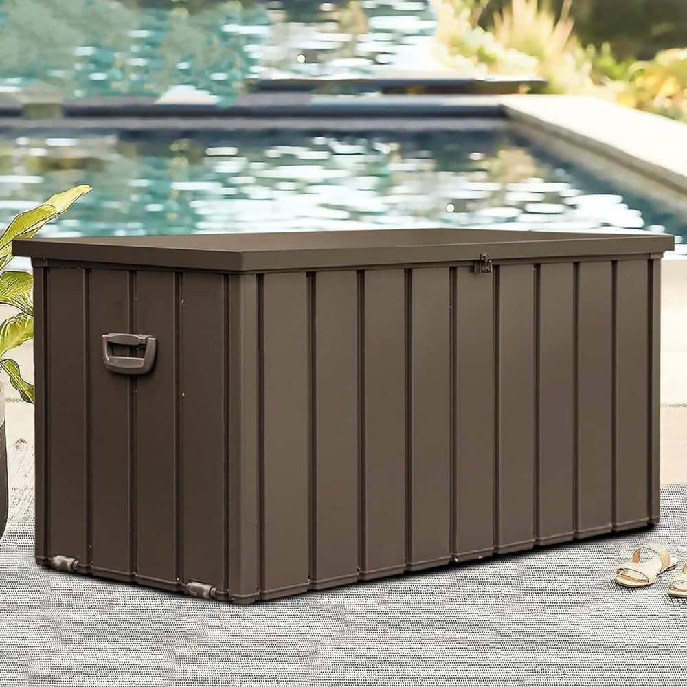 Coporesell 100 Gal. Steel Deck Box CLCPSDB03-10BRO - The Home Depot