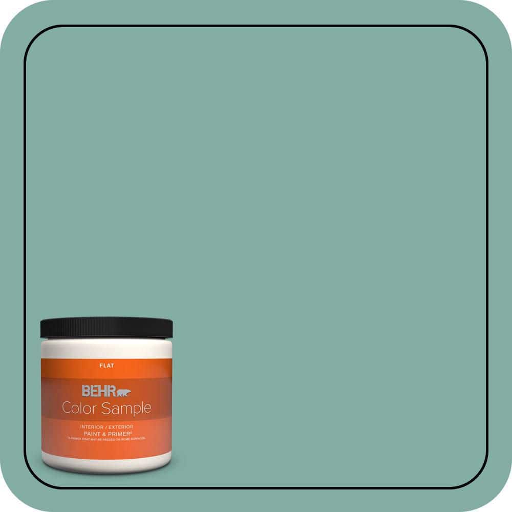 BEHR PREMIUM PLUS 8 oz. #M440-4 Summer Dragonfly Flat Interior/Exterior ...