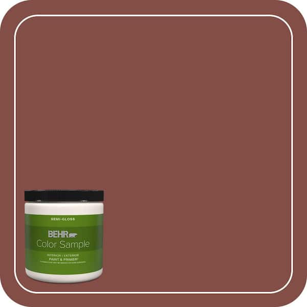 BEHR PREMIUM PLUS 8 oz. #ECC-36-3 Red Bluff Semi-Gloss Interior ...