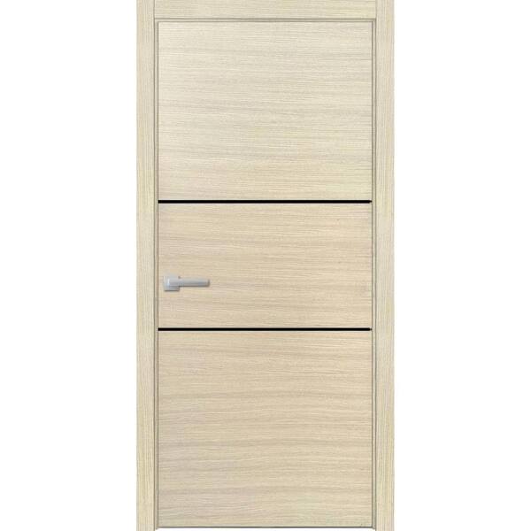 Sartodoors 42 in. x 96 in. 1 Panel Walnut Finished Solid Wood with ...