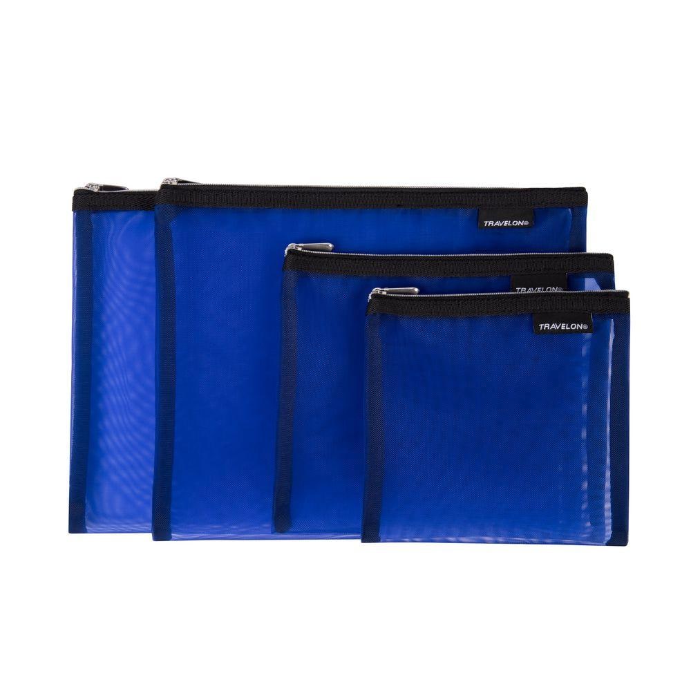 Travelon Blue Mesh Pouches (Set of 4) 13435-330 - The Home Depot
