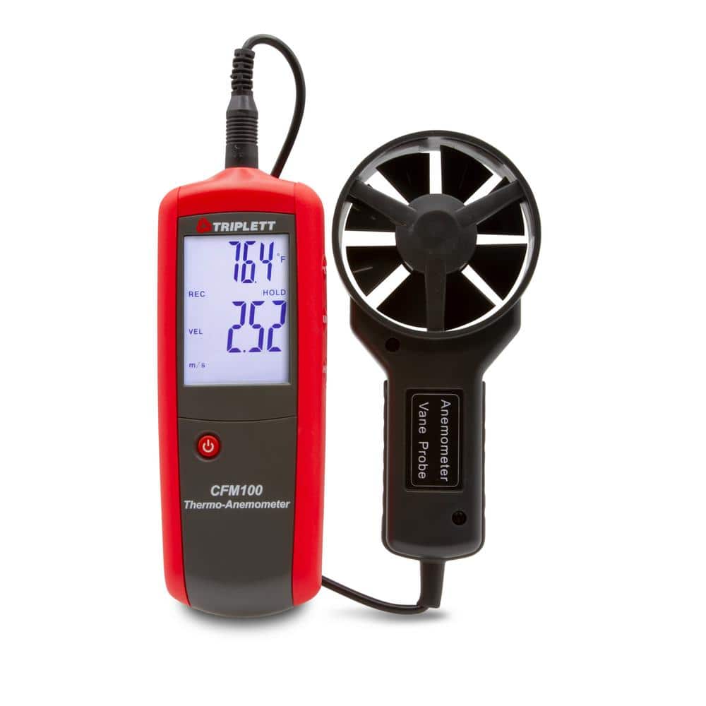 TRIPLETT CFM/CMM Thermo-Anemometer CFM100 - The Home Depot