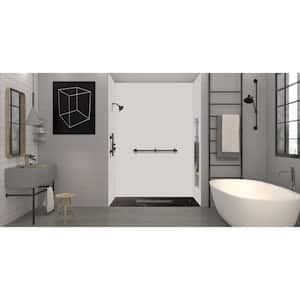 Transolid Trimslate 63 in. L x 31.5 in. W Alcove Customizable Shower Pan Base with Center Drain ...