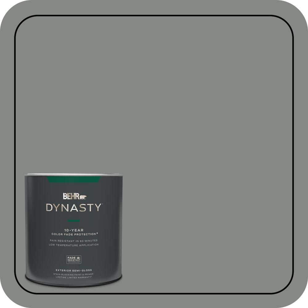 BEHR DYNASTY 1 qt. #PPU25-17 Euro Gray Semi-Gloss Enamel Exterior Stain ...