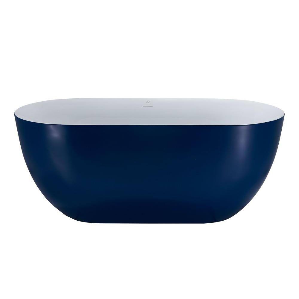 Streamline 59 in. Acrylic Flatbottom Non-Whirlpool Bathtub in Matte ...