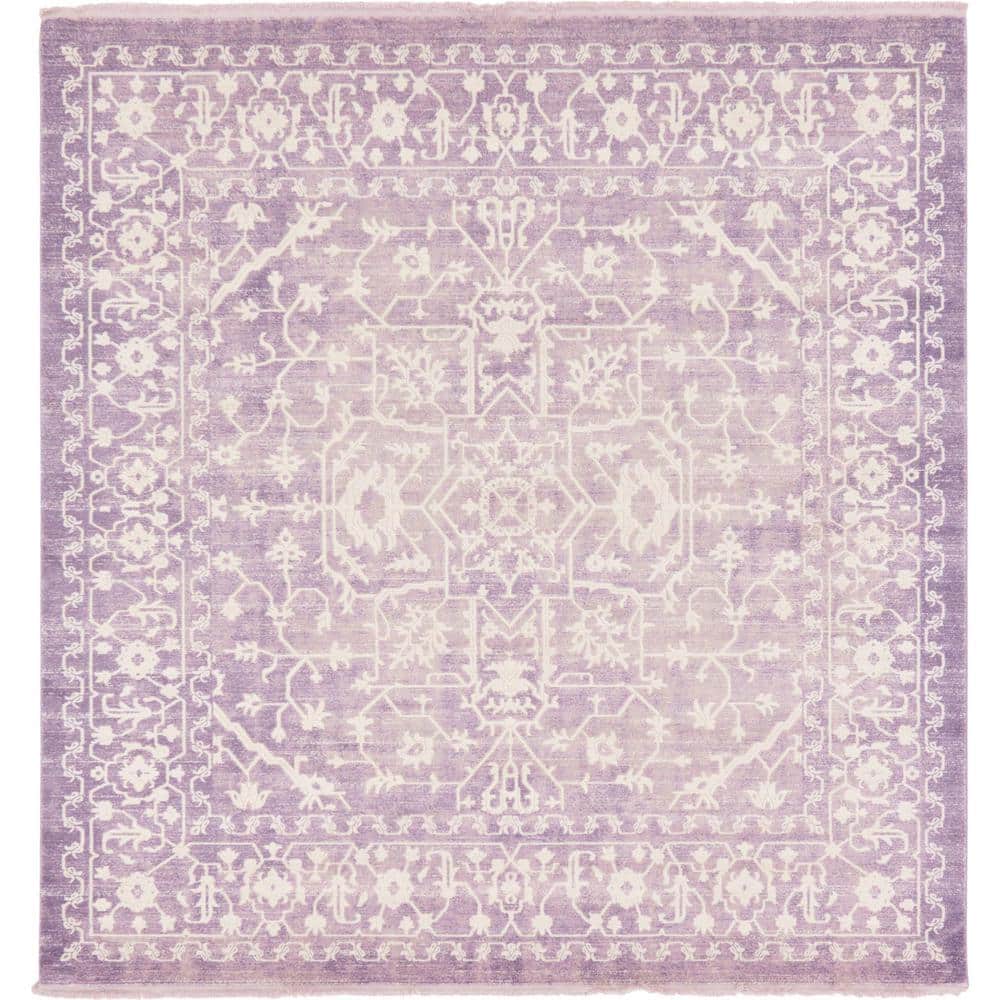 Unique Loom New Classical Olympia Purple 8' 0 x 8' 0 Square Rug 3129970 ...