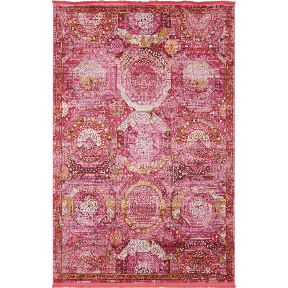 Unique Loom Baracoa Coppelia Pink 5' 5 x 8' 0 Area Rug 3140163 - The ...