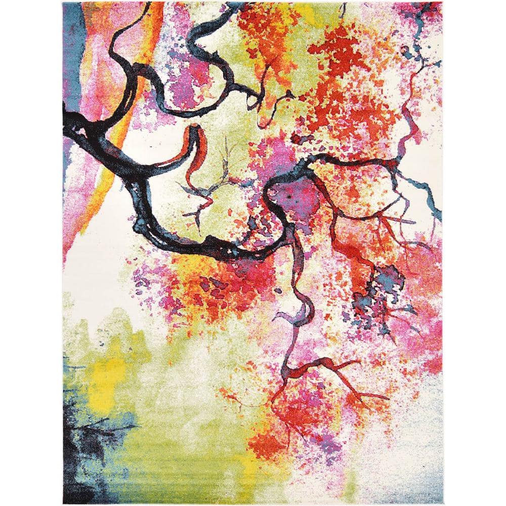 Unique Loom Lyon Larimar Ivory 9' 0 x 12' 0 Area Rug 3129198 - The Home ...