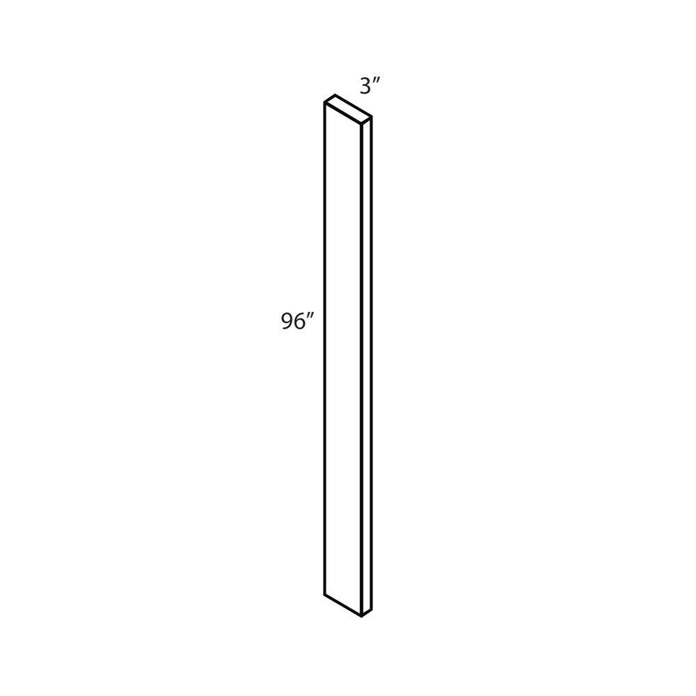 Bedford Shaker 96 in. W x 3 in. H x 0.75 in. D in Painted White Tall ...