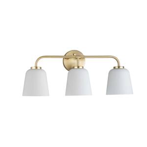 Progress Lighting Rembert 22 in. 3-Light Brushed Gold Contemporary ...