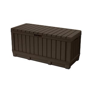 100 Gallon Waterproof Resin Outdoor Patio Deck Box with Side Handles ...