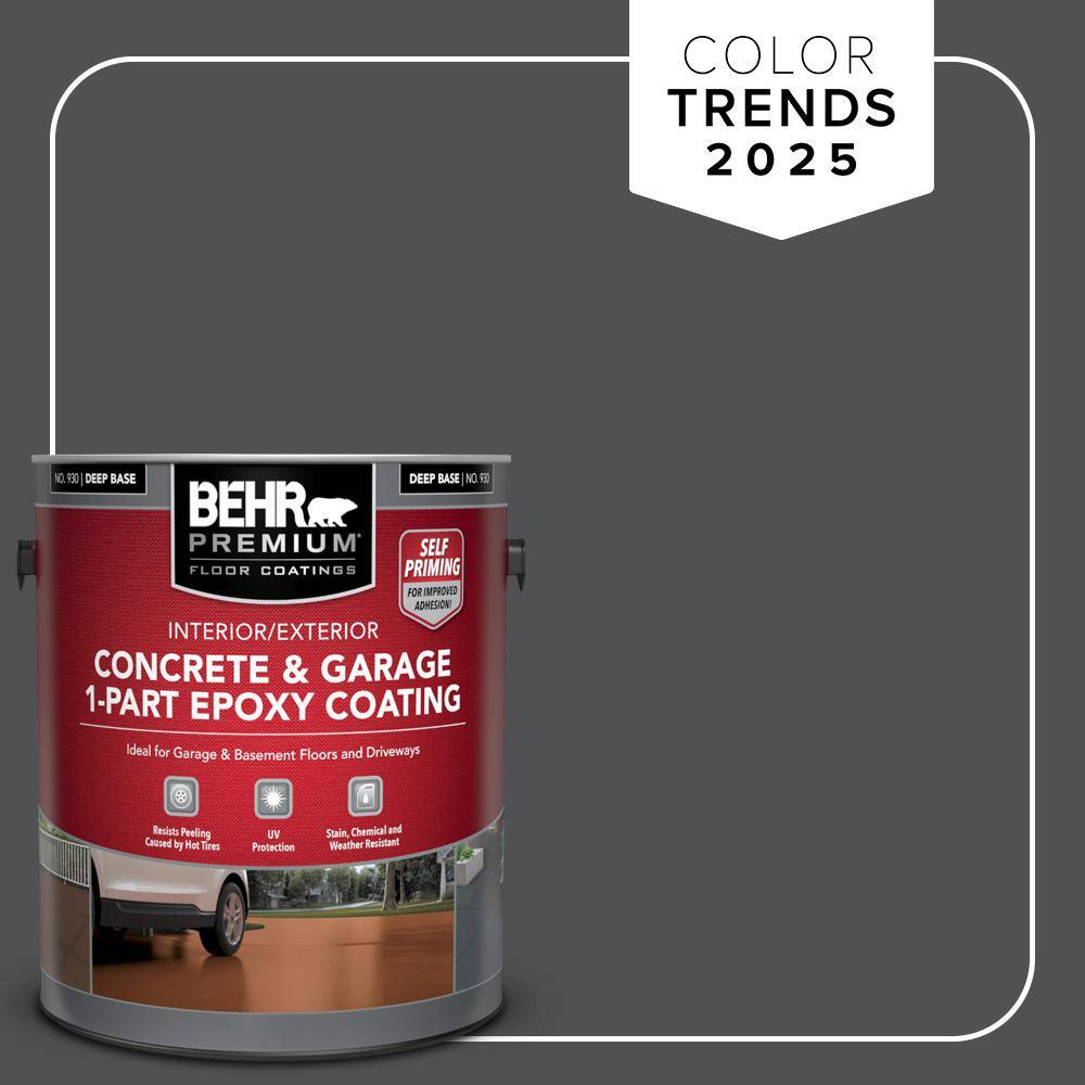 BEHR PREMIUM 1 gal. #PPU18-01 Cracked Pepper Self-Priming 1-Part Epoxy ...