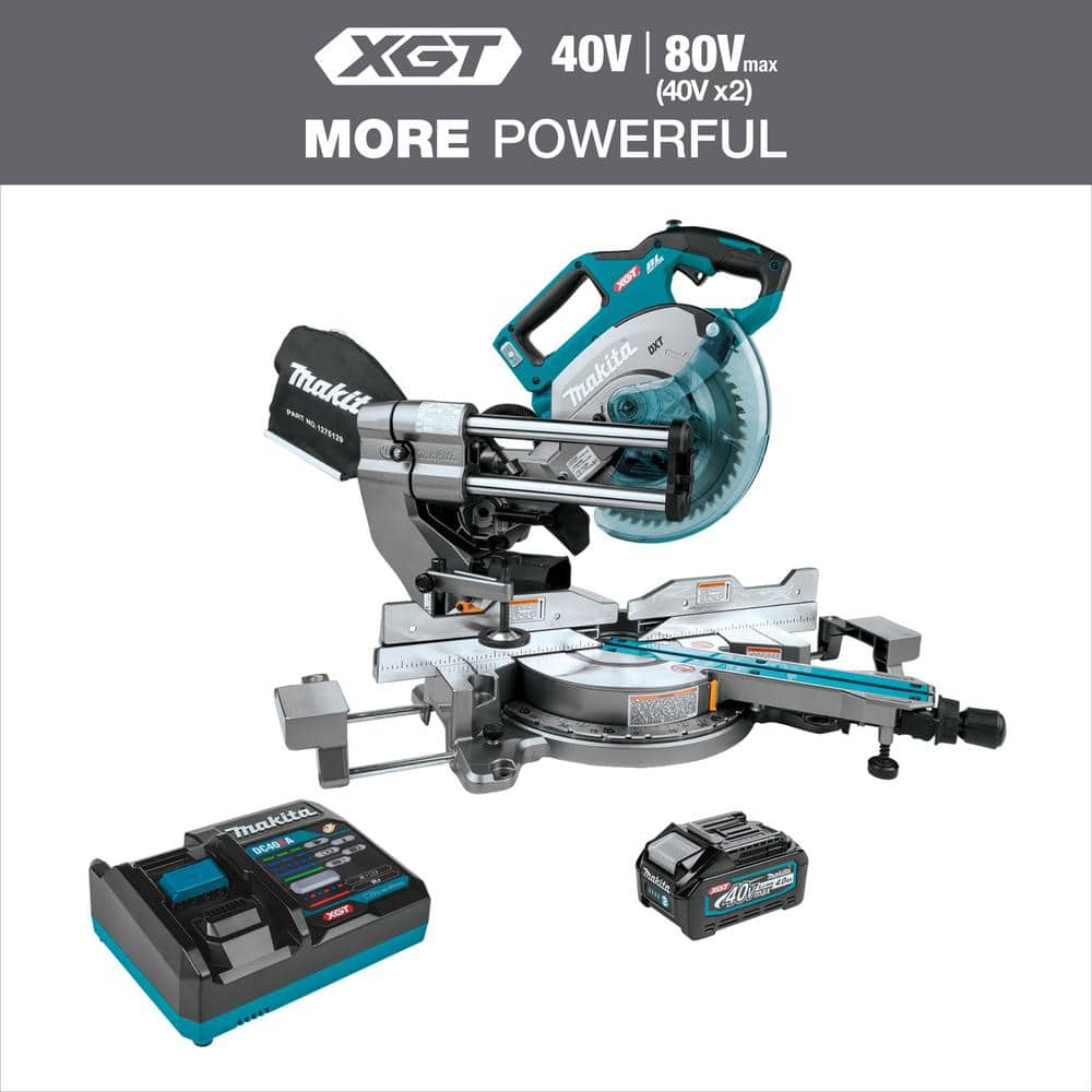 Makita 40V max XGT Brushless Cordless 8-1/2 in. Dual-Bevel Sliding ...