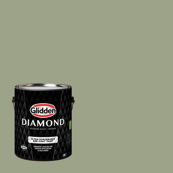 Glidden Diamond 1 gal. PPG1030-4 Edamame Ultra-Flat Interior Paint with ...