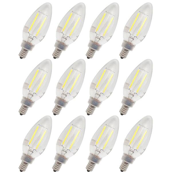 Viribright Candle 35-Watt Equivalent B11 E12 Dimmable LED Light Bulbs ...