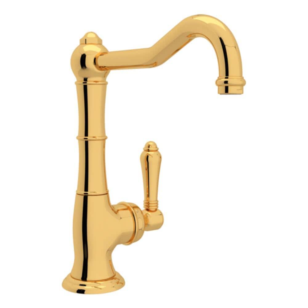 ROHL Italian Kitchen Single-Handle Bar Faucet in Italian Brass A3650/6 ...