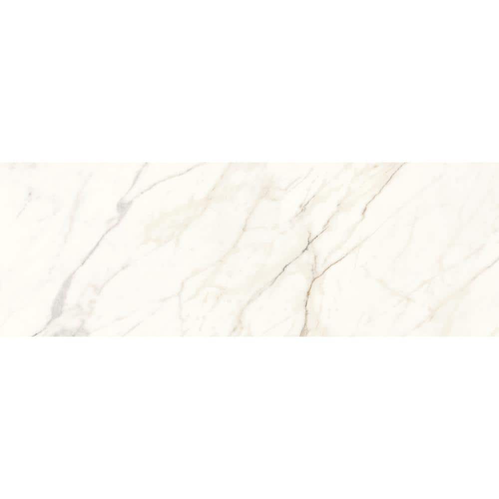 Marazzi Prestique Illustrious Gold Satin 16 in. x 48 in. Glazed Ceramic ...