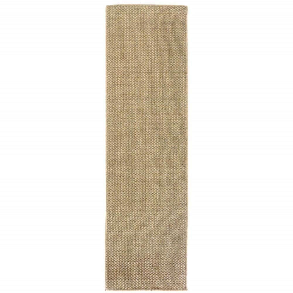 HomeRoots Bernadette Sand 2 ft. x 8 ft. Unthemed Woven Solid Color ...