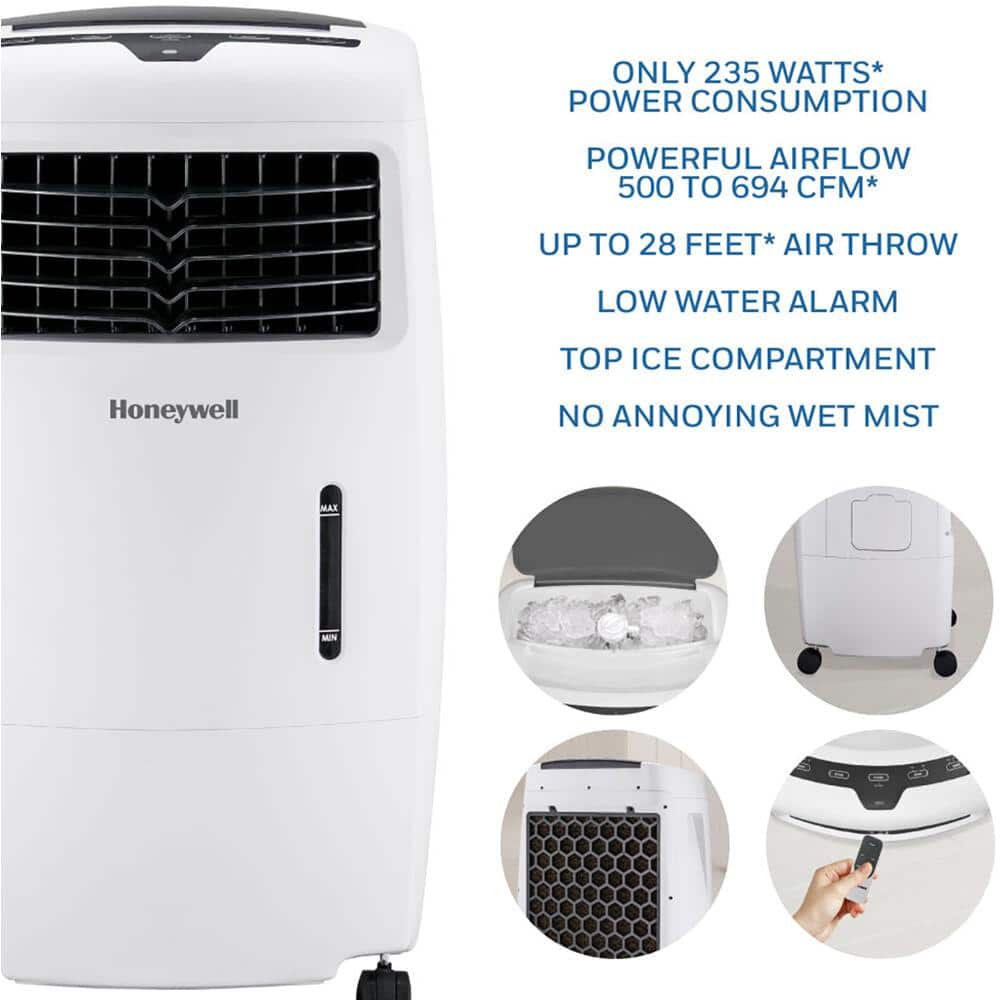 500 CFM 4-Speed Indoor Portable Evaporative Air Cooler (Swamp Cooler ...