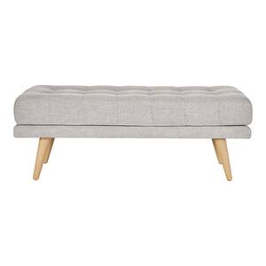 StyleWell Whaverton Dining & Living Upholstered Accent Bench in Stone ...