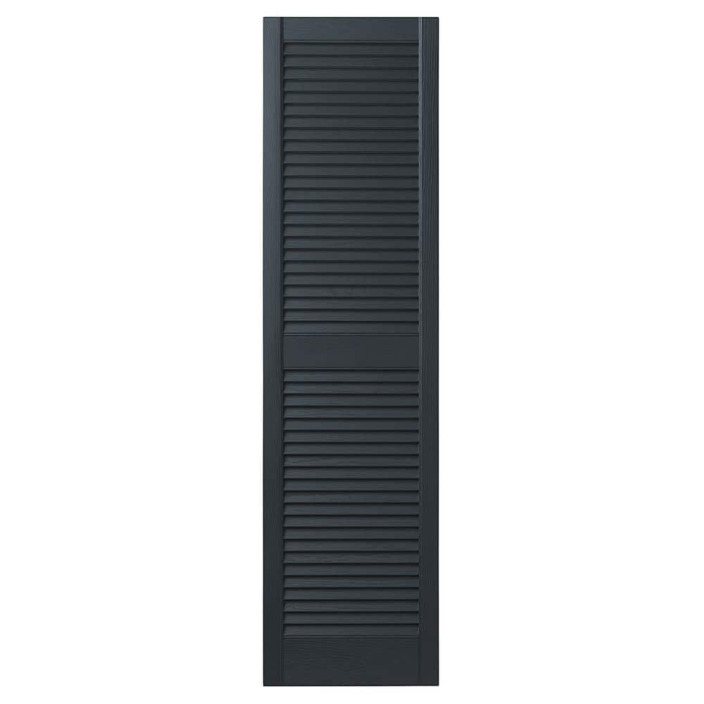 Ply Gem 12 in. x 59 in. Open Louvered Polypropylene Shutters Pair in ...