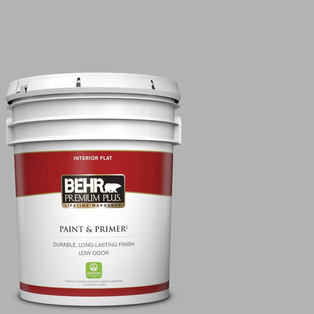 BEHR PREMIUM PLUS 5 gal. #PPU26-08 Silverstone Flat Low Odor Interior ...