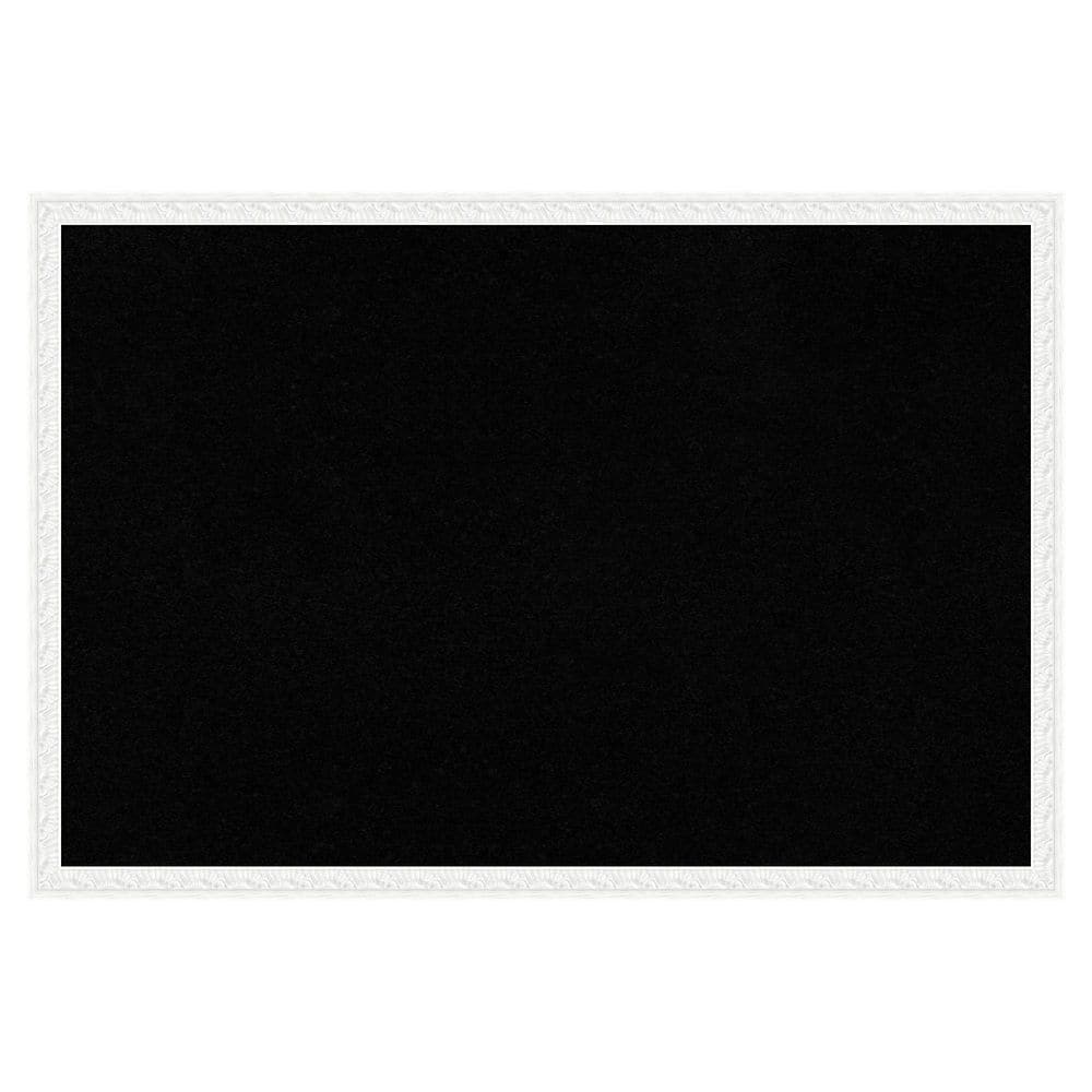 Amanti Art Bethany White 38 in. x 26 in. Wood Framed Black Cork Memo ...