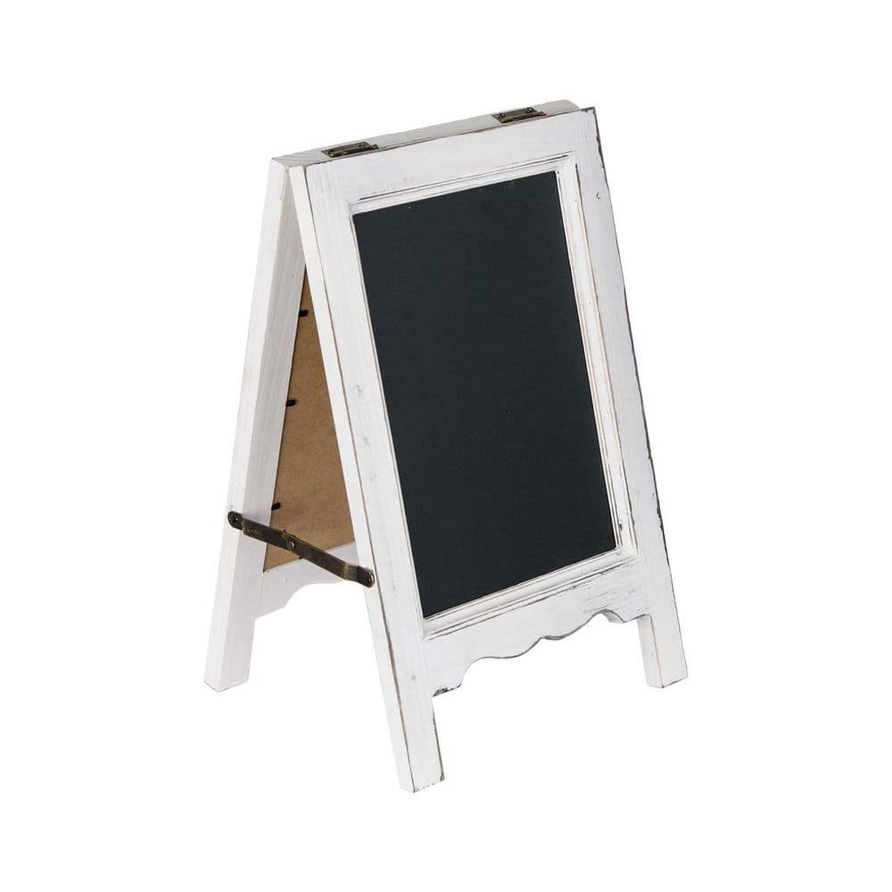 Afoxsos 1-Pack Double-Sided Wooden A-Frame Tabletop Chalkboard Easel ...