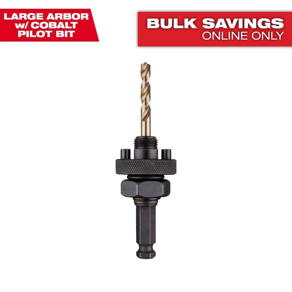 Milwaukee 7/16 in. Quick Change Large Hole Saw Arbor with Cobalt Pilot ...