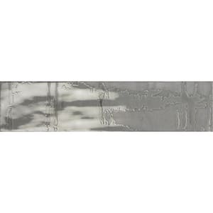 ANDOVA Homage Tribute Gray 3 in. x 12 in. Textured Look Porcelain ...