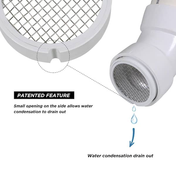 PLUMBFLEX 4 in. Termination Vent Cap with Condensation Drain TVENT4 ...