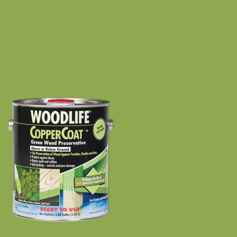 Wolman 0.88 Gallon Copper Coat Green Below Ground Exterior Wood Sealer ...