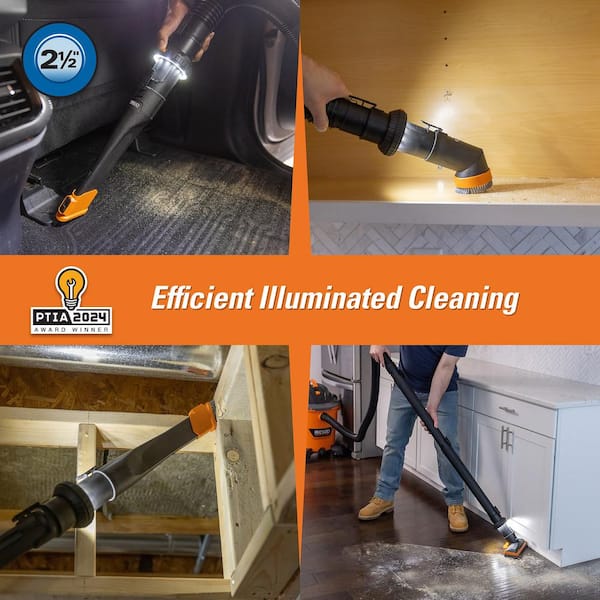 RIDGID 2-1/2 in. LED Lighted Cuff and Locking Telescoping Extension ...