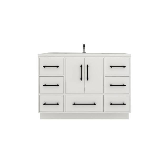 BV Better Vanity Victoria 47 in. W x 20 in. D x 35 in. H Single Sink ...