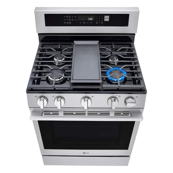 LG 6.3 cu. ft. Smart True Convection InstaView Gas Range Single Oven ...
