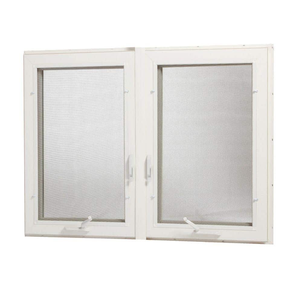 TAFCO WINDOWS 47.75 in. x 48 in. White Double-Pane Insulated Glass LR ...