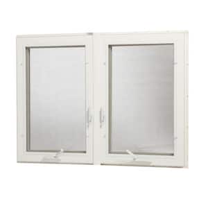 TAFCO WINDOWS 48 in. x 60 in. White Double-Pane Insulated Glass Vinyl ...